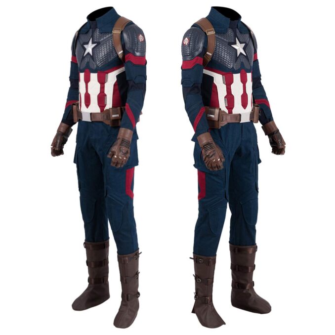 Superhero Captain Soldier Costume Deluxe Halloween Cosplay 2024